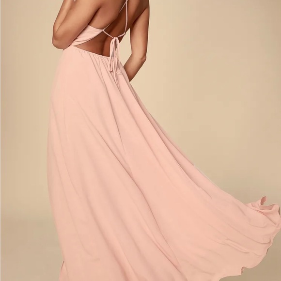 Lulus | Dresses | New Lulus Everythings All Bright Blush Pink Backless ...